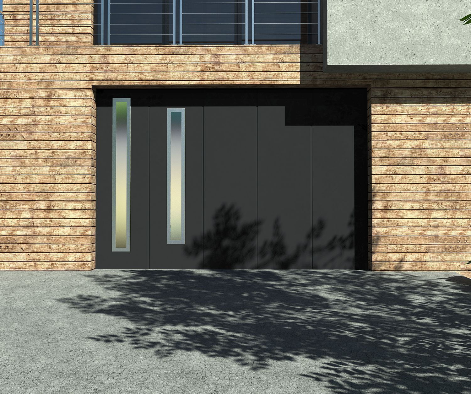 porte de garage sectionnelle avec line 70 vertical - Résobaies