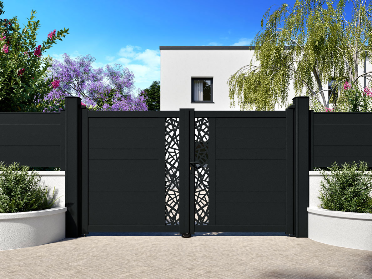 Portails à Pau : Le portail aluminium installé par Résobaies Pau.